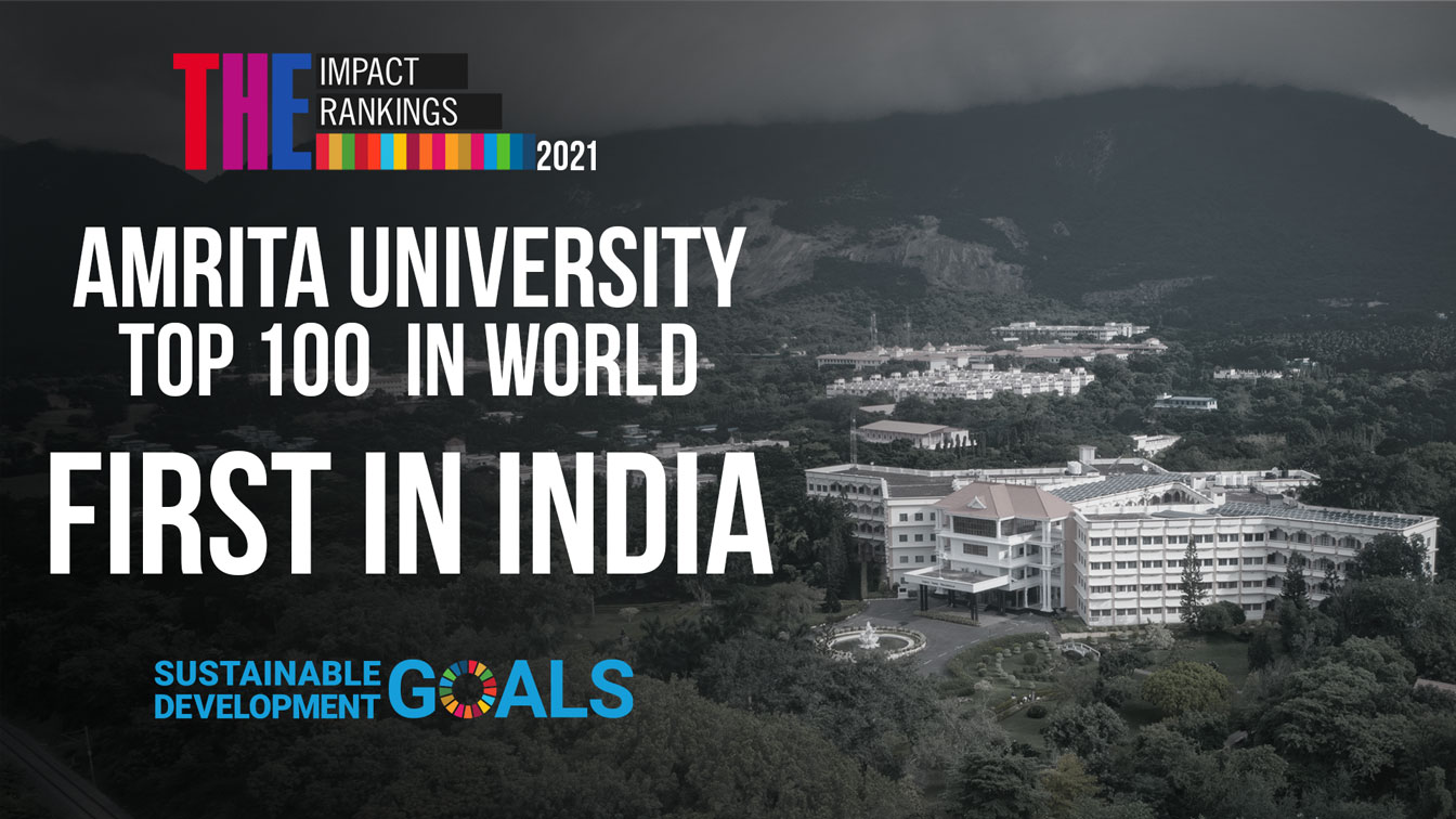 Amrita University Only Indian University to Score in World’s Top 100 ...